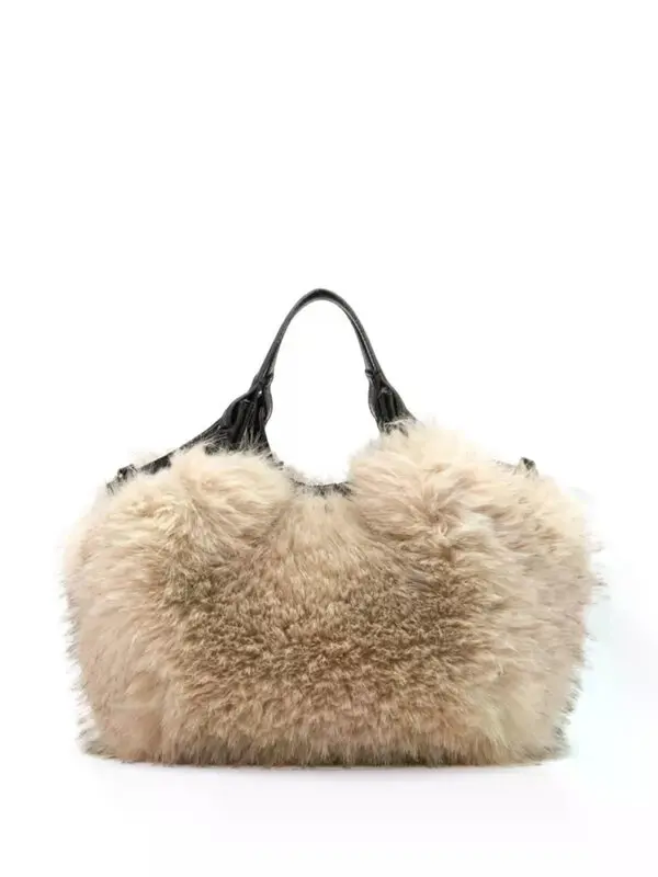 GIANNI CHIARINI Medium Dua Faux-fur Detachable-strap Tote Bag