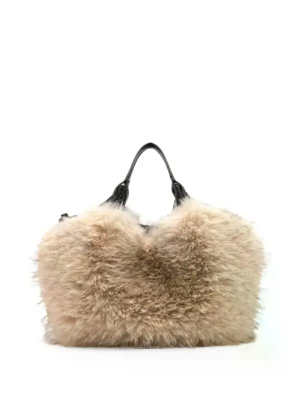 GIANNI CHIARINI Medium Dua Faux-fur Detachable-strap Tote Bag