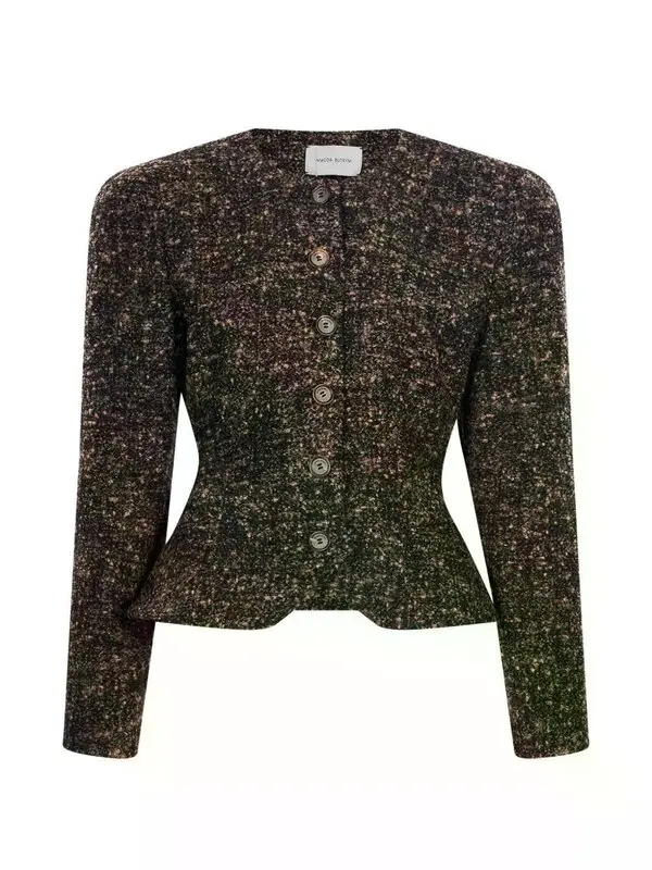 Magda Butrym Bouclé Peplum Blazer