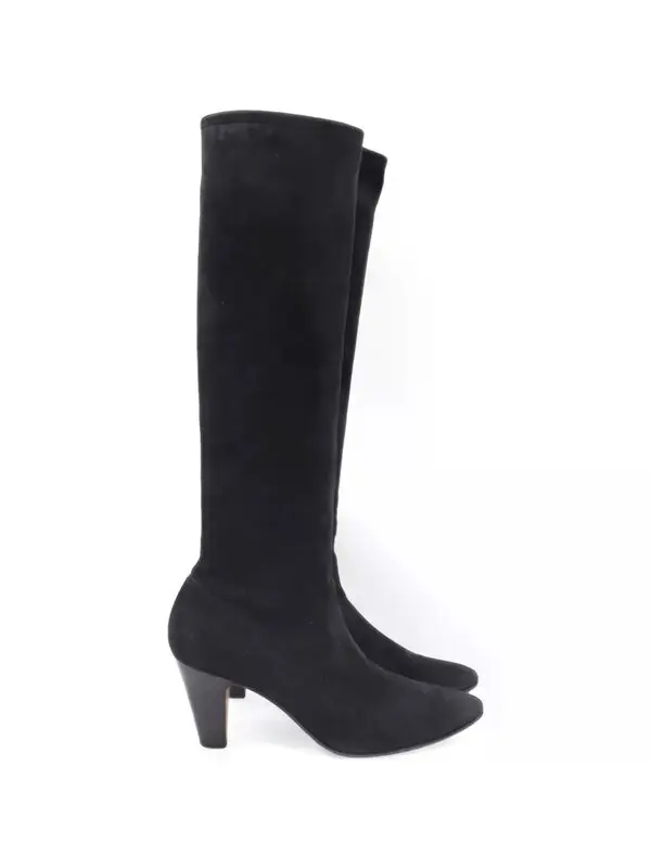 Manolo Blahnik Pointed-toe Knee-high Boots - Black