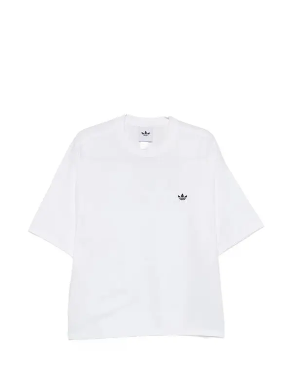 Adidas Logo-embroidered T-shirt - White