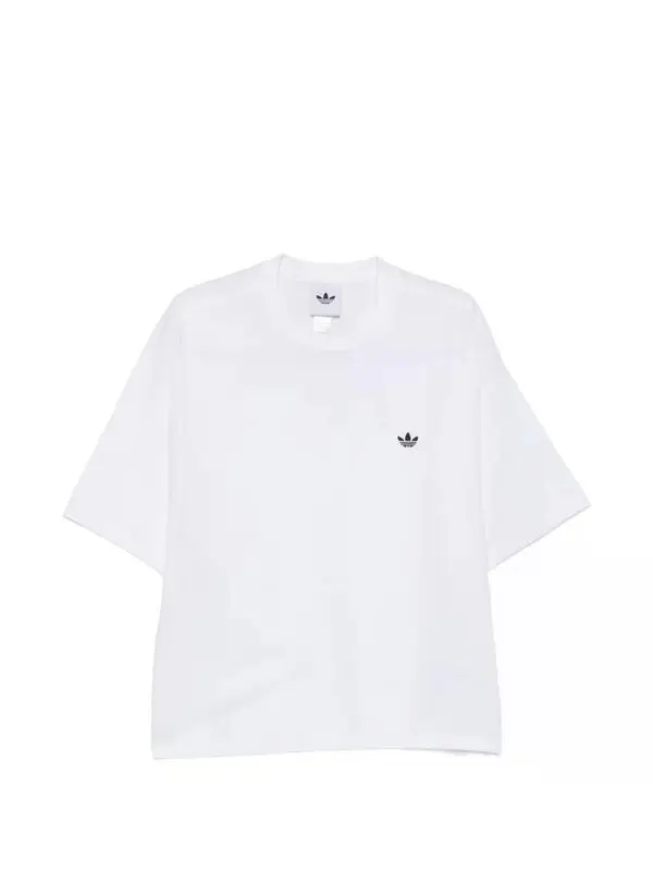 Adidas Logo-embroidered T-shirt - White