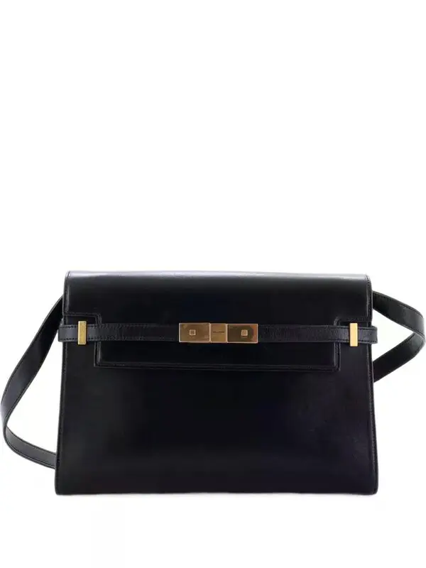 Saint Laurent Manhattan Leather Medium Shoulder Bag - Black