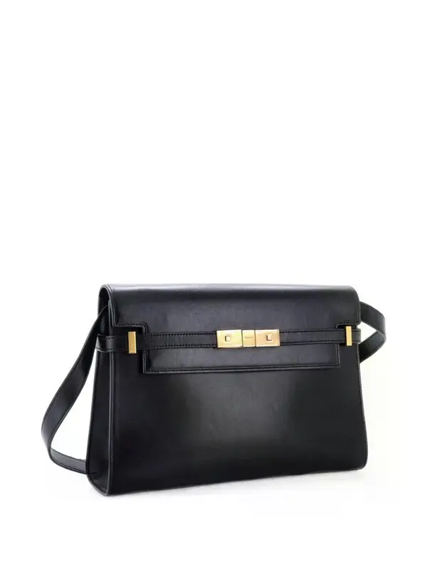 Saint Laurent Manhattan Leather Medium Shoulder Bag - Black