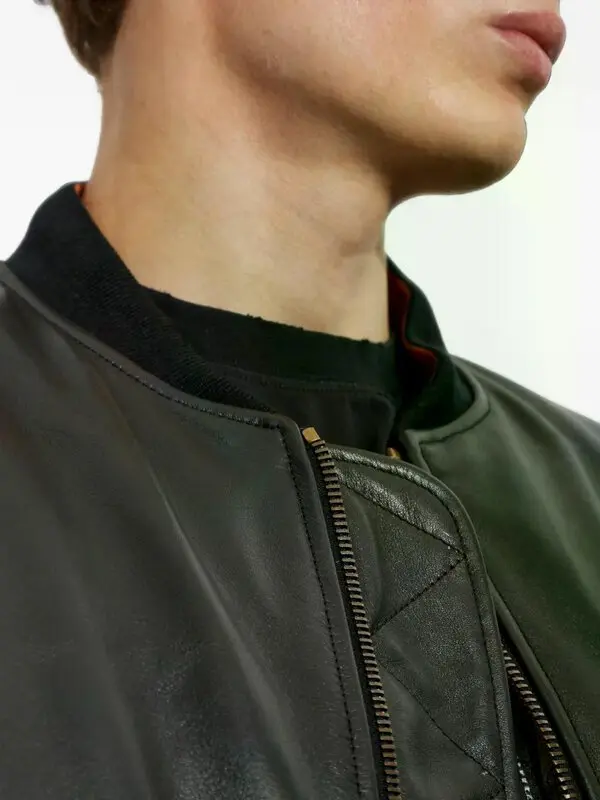 Vetements Leather Bomber Jacket
