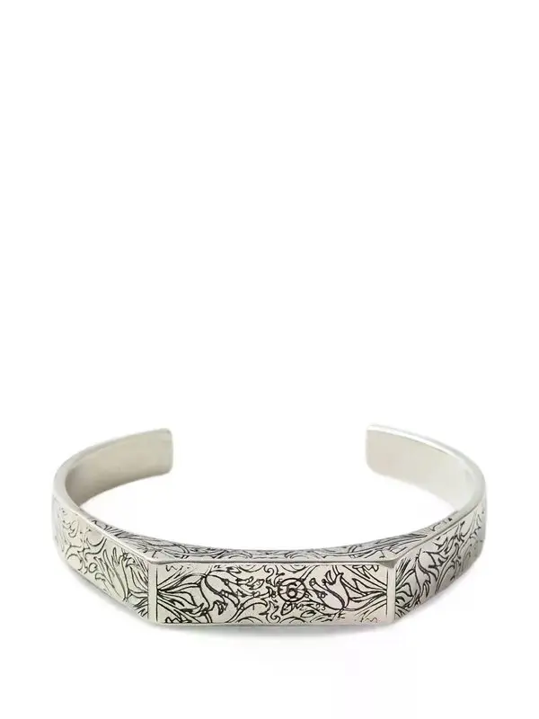 MAISON MARGIELA Erored Floral-motif Bracelet - Silver