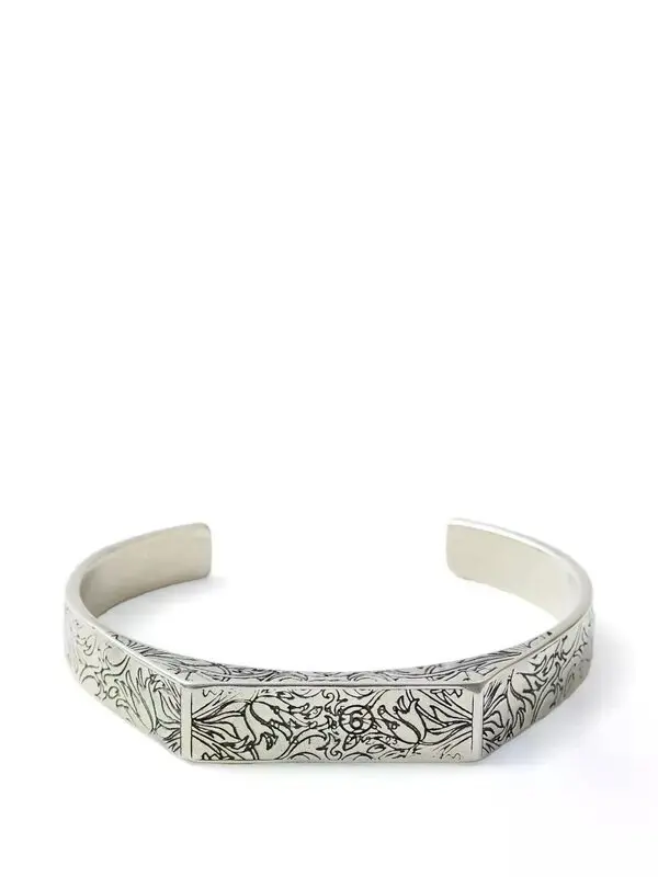 MAISON MARGIELA Erored Floral-motif Bracelet - Silver