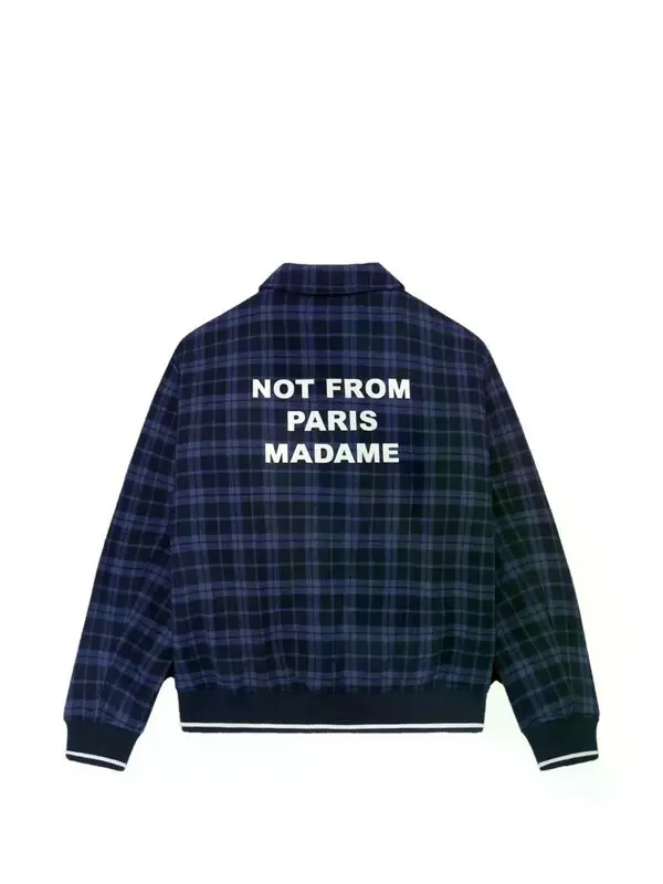 Drole De Monsieur Check Flannel Shirt Jacket - Blue