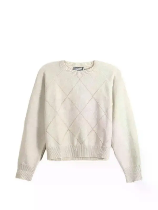 MARGARET HOWELL Argyle Raglan-sleeve Sweater