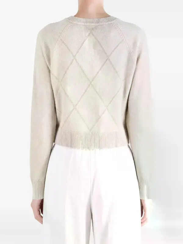 MARGARET HOWELL Argyle Raglan-sleeve Sweater