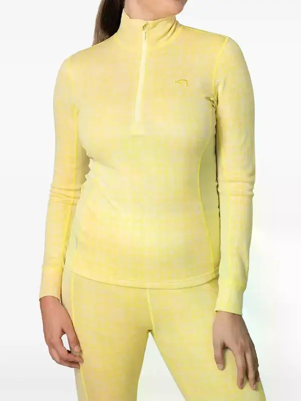 Kari Traa Rose Patterned Half-zip Base-layer Top - Yellow