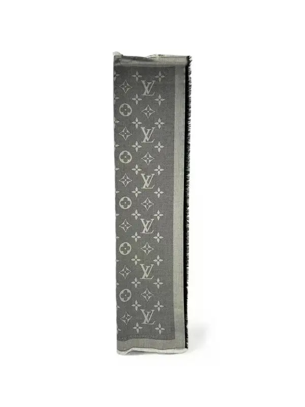 LOUIS VUITTON Monogram Fringed Scarf