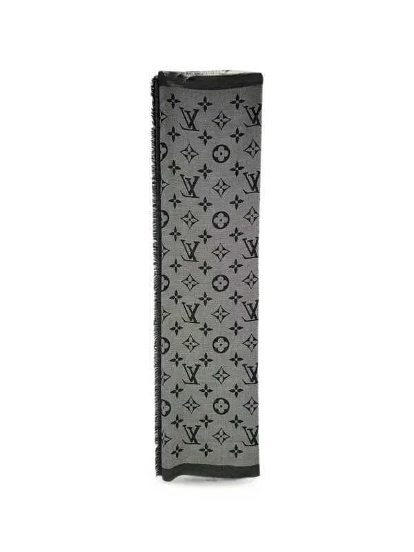 LOUIS VUITTON Monogram Fringed Scarf
