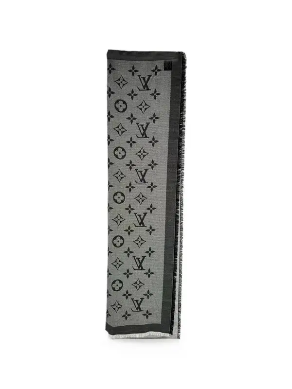 LOUIS VUITTON Monogram Fringed Scarf