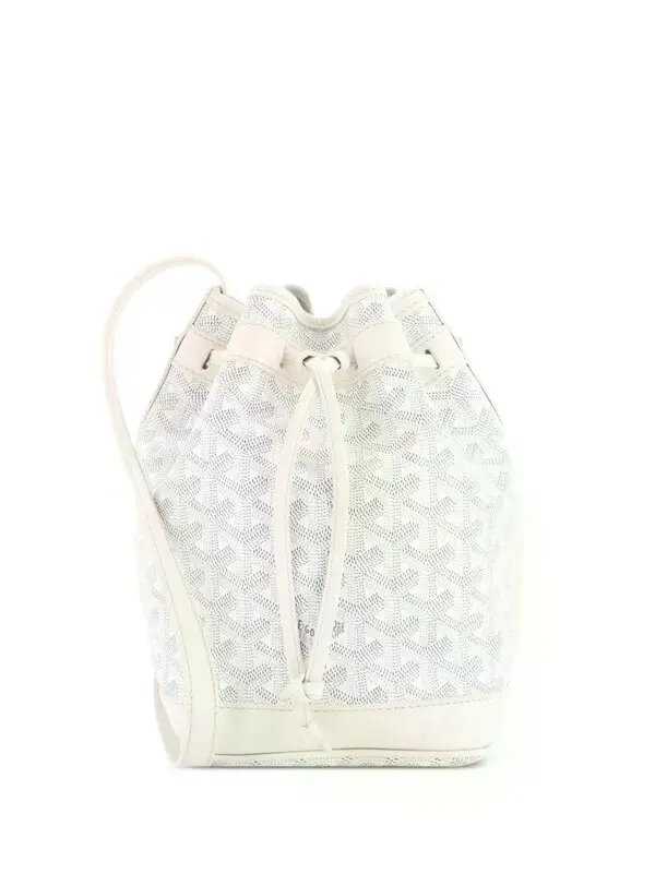 Goyard Petit Flot Coated Canvas Pm Bucket Bag - White