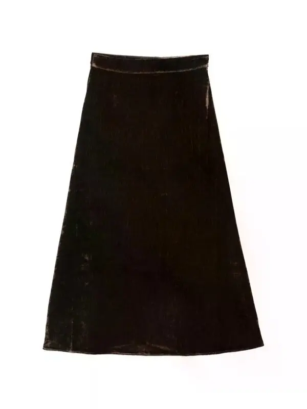 JCSOPHIE Pirouette Velvet Maxi Skirt - Brown