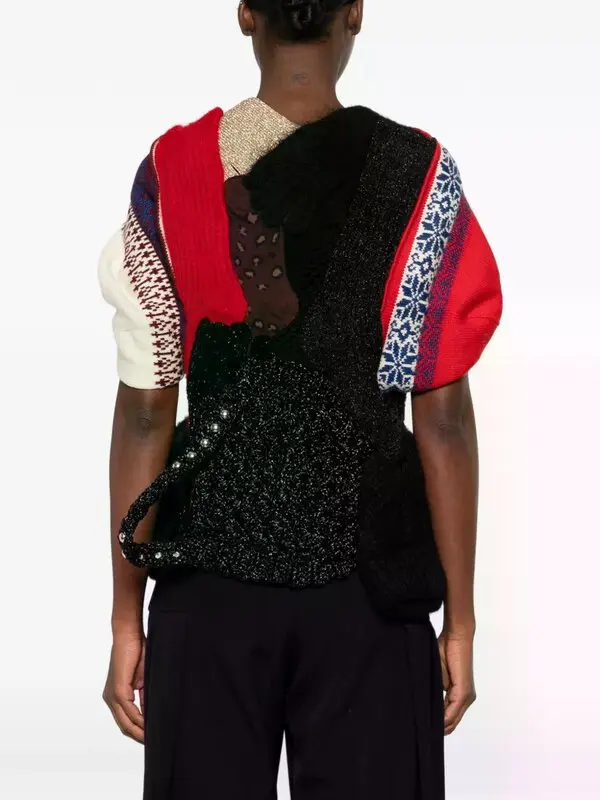 Junya Watanabe Mixed-material Patchwork Cardigan