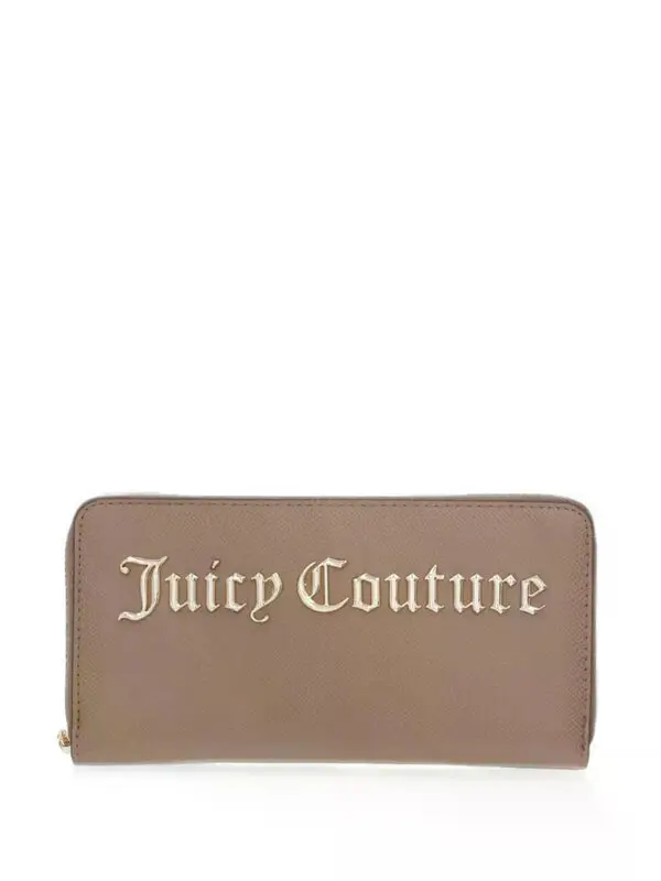Juicy Couture Jasmine Logo-plaque Zip-around Wallet - Neutrals