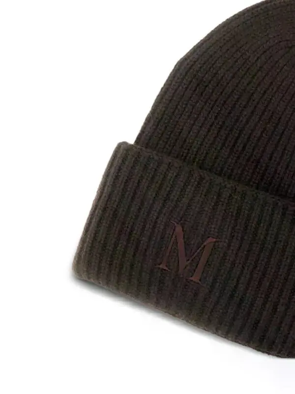Max Mara Rib-knit Cashmere Beanie Hat - Brown
