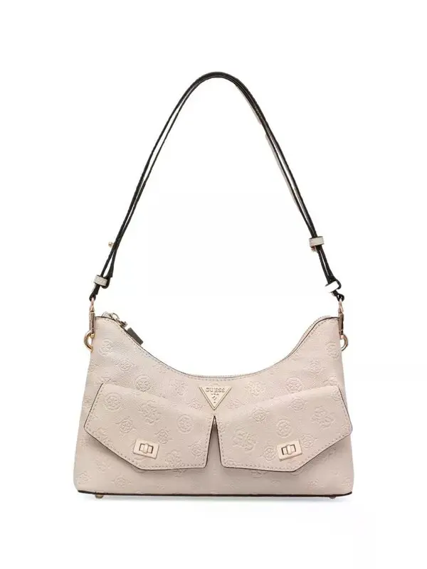 Guess Logo-embossed Flap-pockets Shoulder Bag - White
