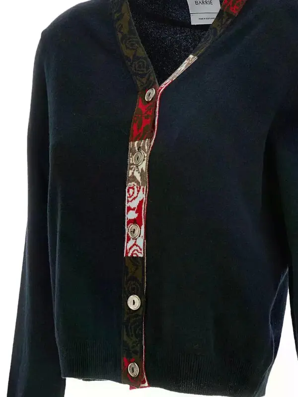 BARRIE Floral-intarsia V-neck Cardigan