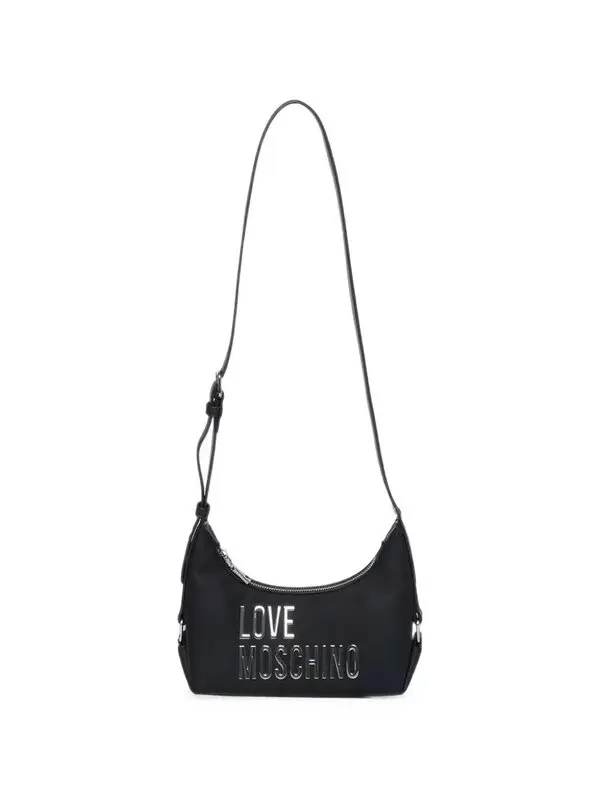 Moschino Logo-plaque Shoulder Bag - Black