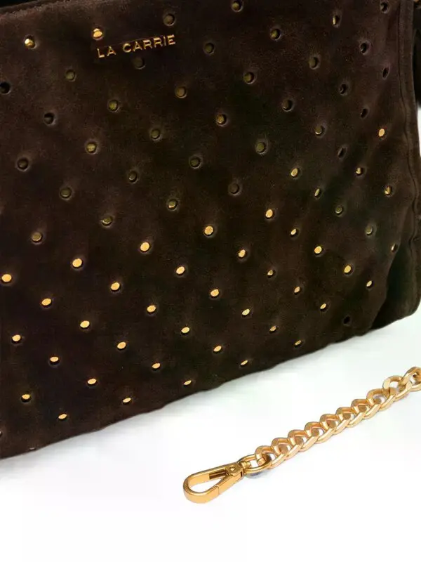 LA CARRIE Downtown Stud-embellished Suede Tote Bag