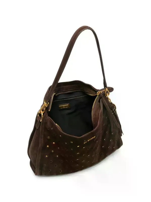LA CARRIE Downtown Stud-embellished Suede Tote Bag