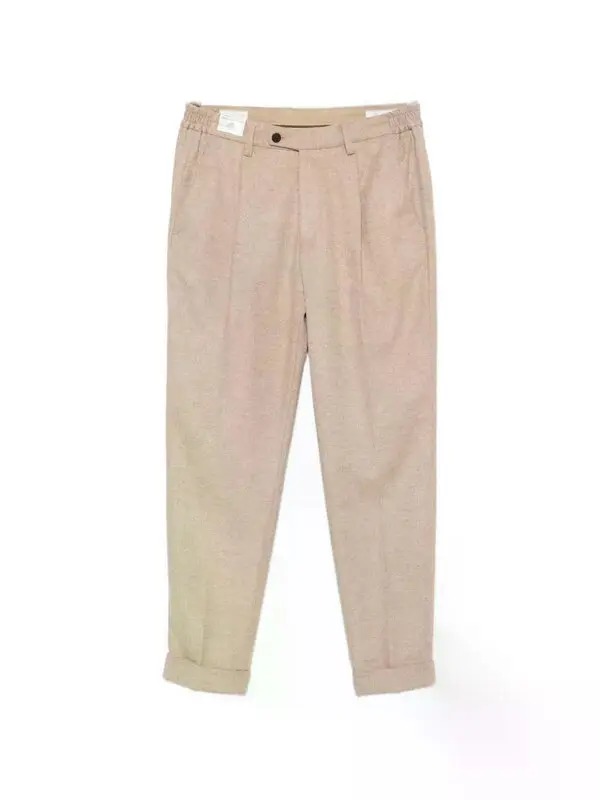 DEVORE INCIPIT Pleated Wool Trousers - Neutrals