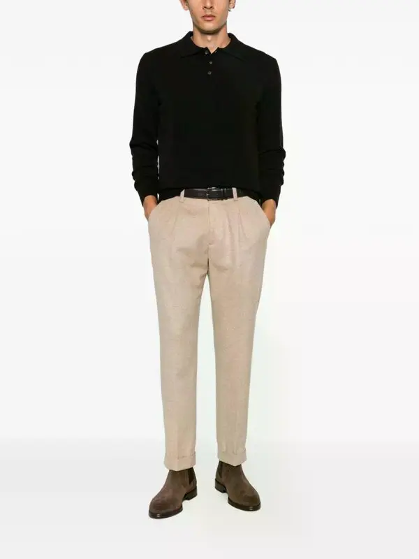 DEVORE INCIPIT Pleated Wool Trousers - Neutrals