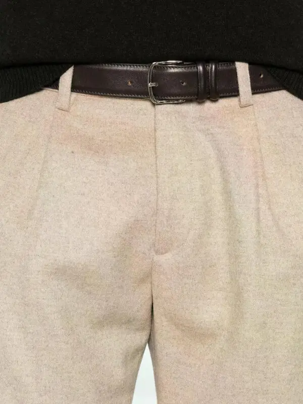 DEVORE INCIPIT Pleated Wool Trousers - Neutrals