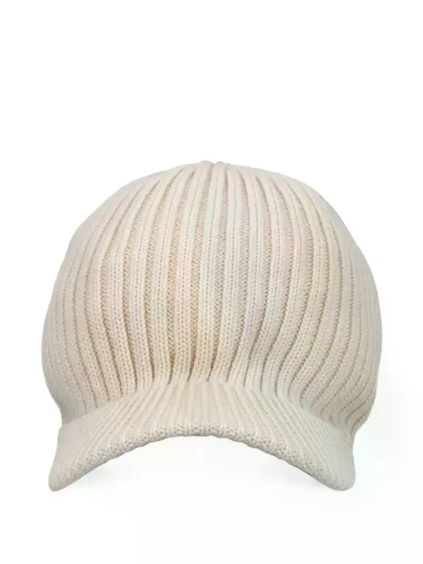 Y3 Wales Bonner Ribbed-knit Peaked Beanie Hat