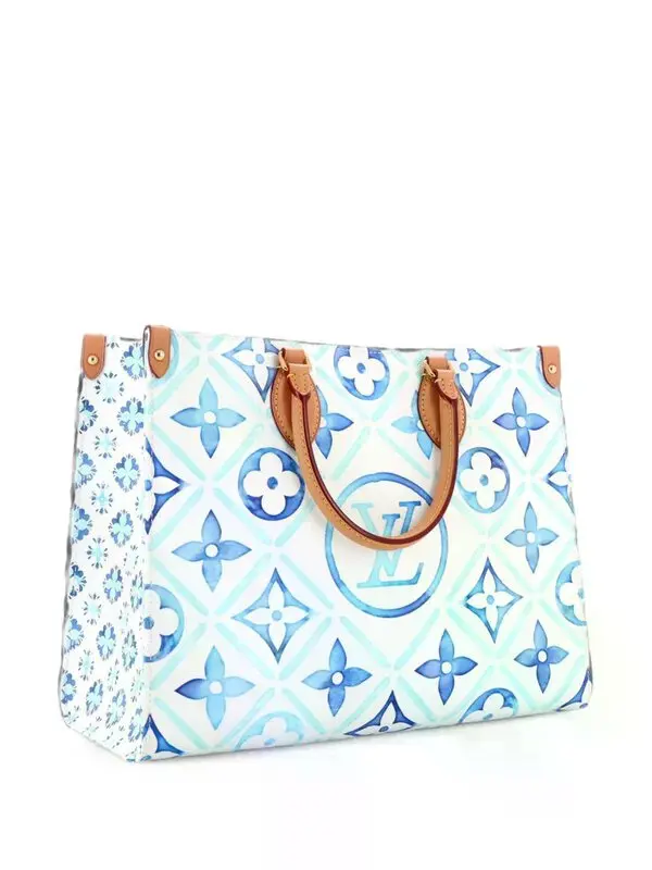 LOUIS VUITTON Onthego Monogram Tiles The Pool Mm Tote Bag - Blue