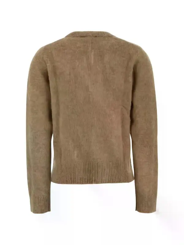 GANNI Brushed-knit Teddy Sweater
