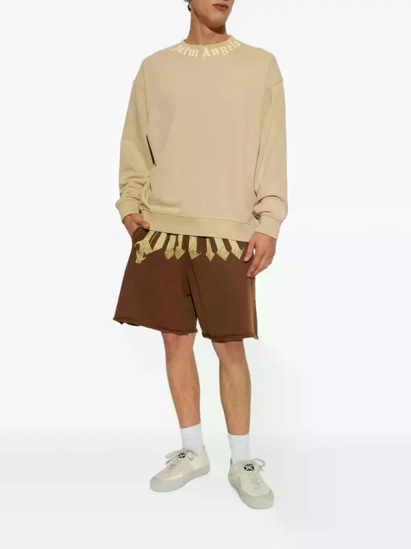Palm Angels Logo-print Sweatshirt - Neutrals