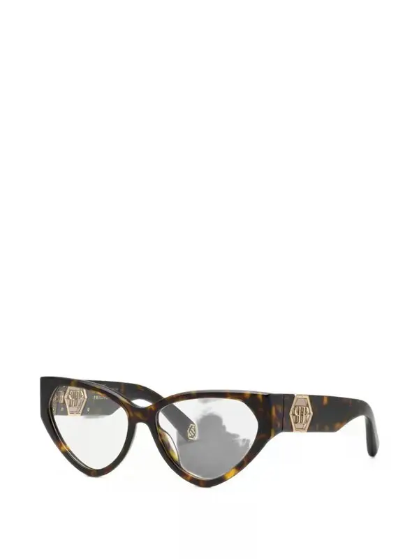 Philipp Plein Tortoiseshell-effect Cat-eye Glasses - Brown