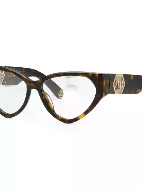 Philipp Plein Tortoiseshell-effect Cat-eye Glasses - Brown