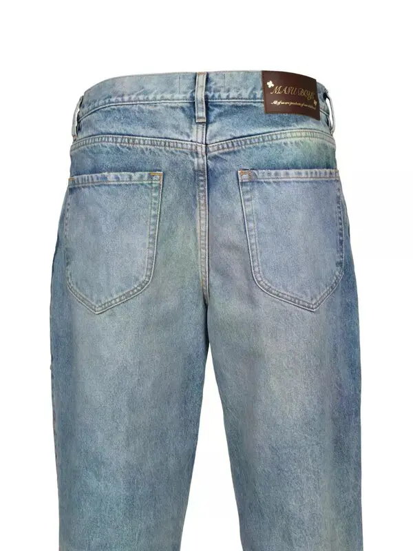 MASU Mb Diamond Argyle-patchwork Distressed Jeans