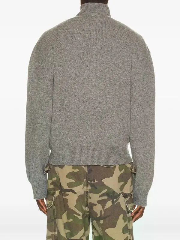 Rhude Quarter-zip Logo-embroidered Sweater