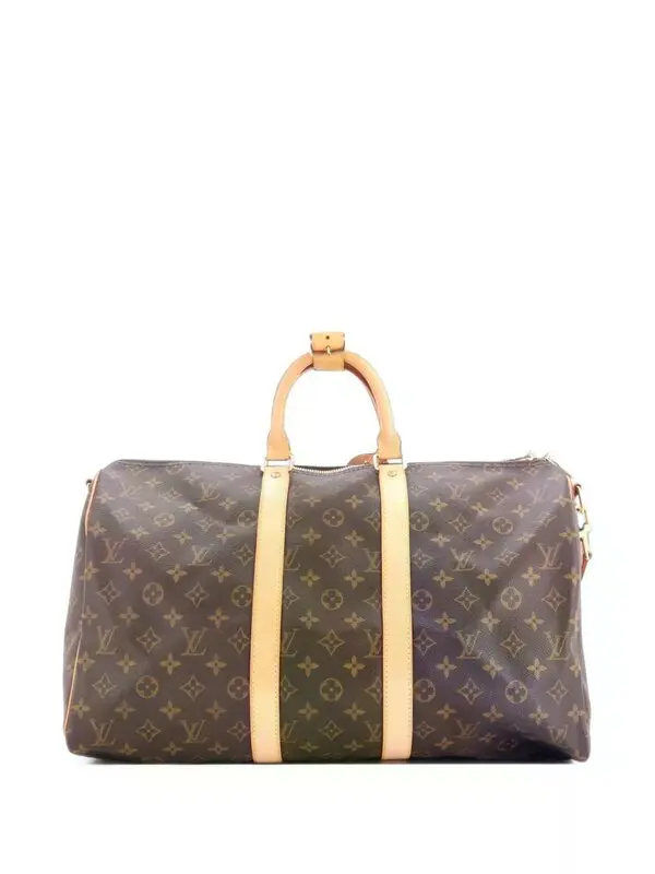 LOUIS VUITTON Keepall Bandouliere Bag Monogram Canvas 45 Travel Bag - Brown