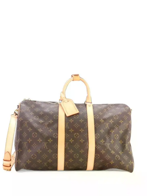 LOUIS VUITTON Keepall Bandouliere Bag Monogram Canvas 45 Travel Bag - Brown