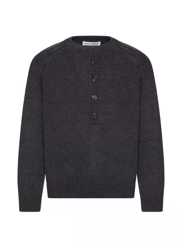 Our Legacy Shore Henley Raglan-sleeve Sweater