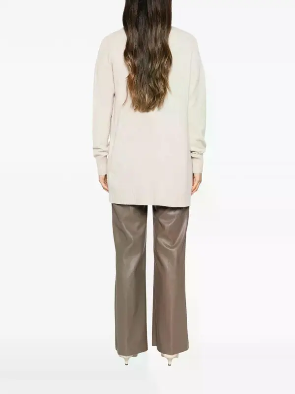 VELA SHOP Ribbed-trim Open-front Cardigan