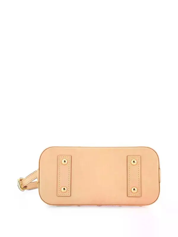 LOUIS VUITTON Alma Charm Chain Handbag Monogram Vernis Bb Satchel