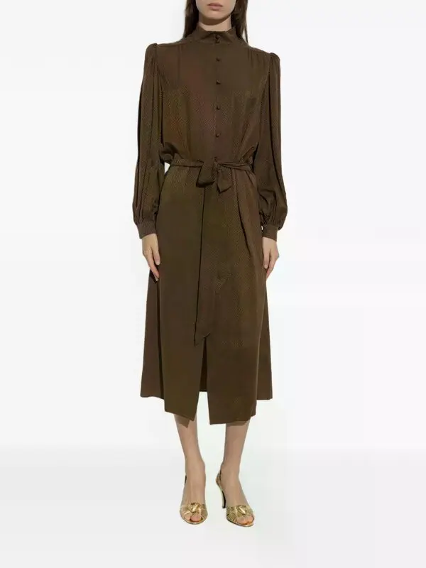 Valentino Garavani Belted Silk Dress