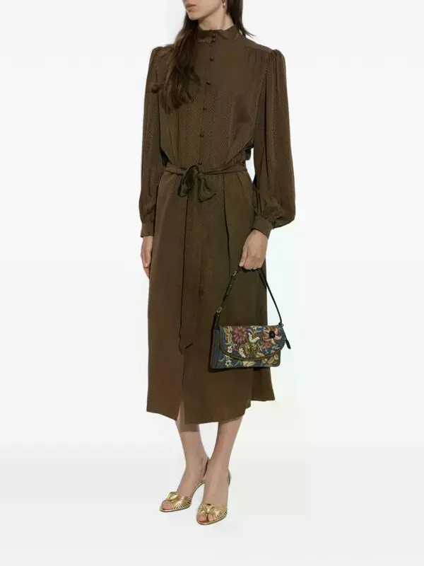 Valentino Garavani Belted Silk Dress