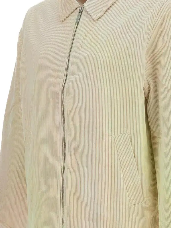 LES DEUX Corduroy Zip-up Jacket - Neutrals