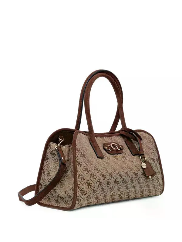 Guess Samantha Monogram-print Logo-plaque Tote Bag