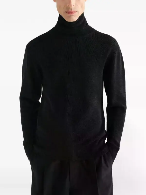 LEMAIRE Stand-collar Sweater In Fine Mouliné Merino Wool