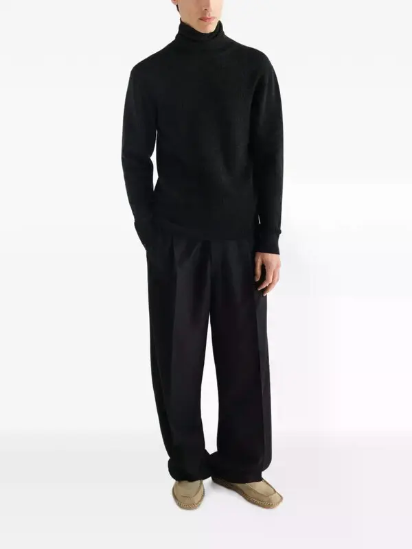 LEMAIRE Stand-collar Sweater In Fine Mouliné Merino Wool